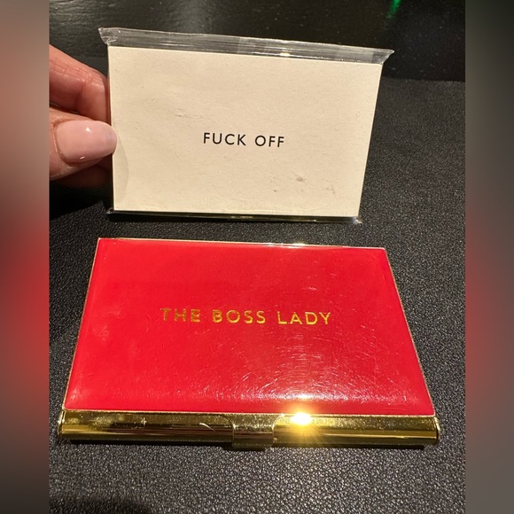 Accessories | The Boss Lady Used Card Case And Set Of New Cards | Poshmark